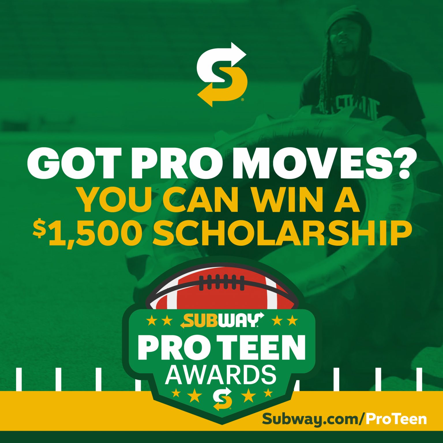 NMAA PARTNER SUBWAY TEAMS UP WITH NFL VETERAN FOR NATIONAL CONTEST – NMAA