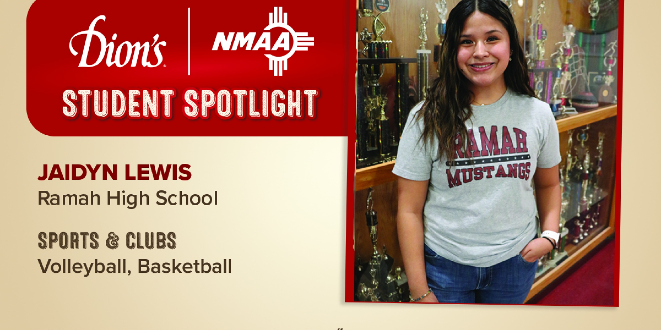 DION’S STUDENT SPOTLIGHT: JAIDYN LEWIS, RAMAH HIGH SCHOOL – NMAA